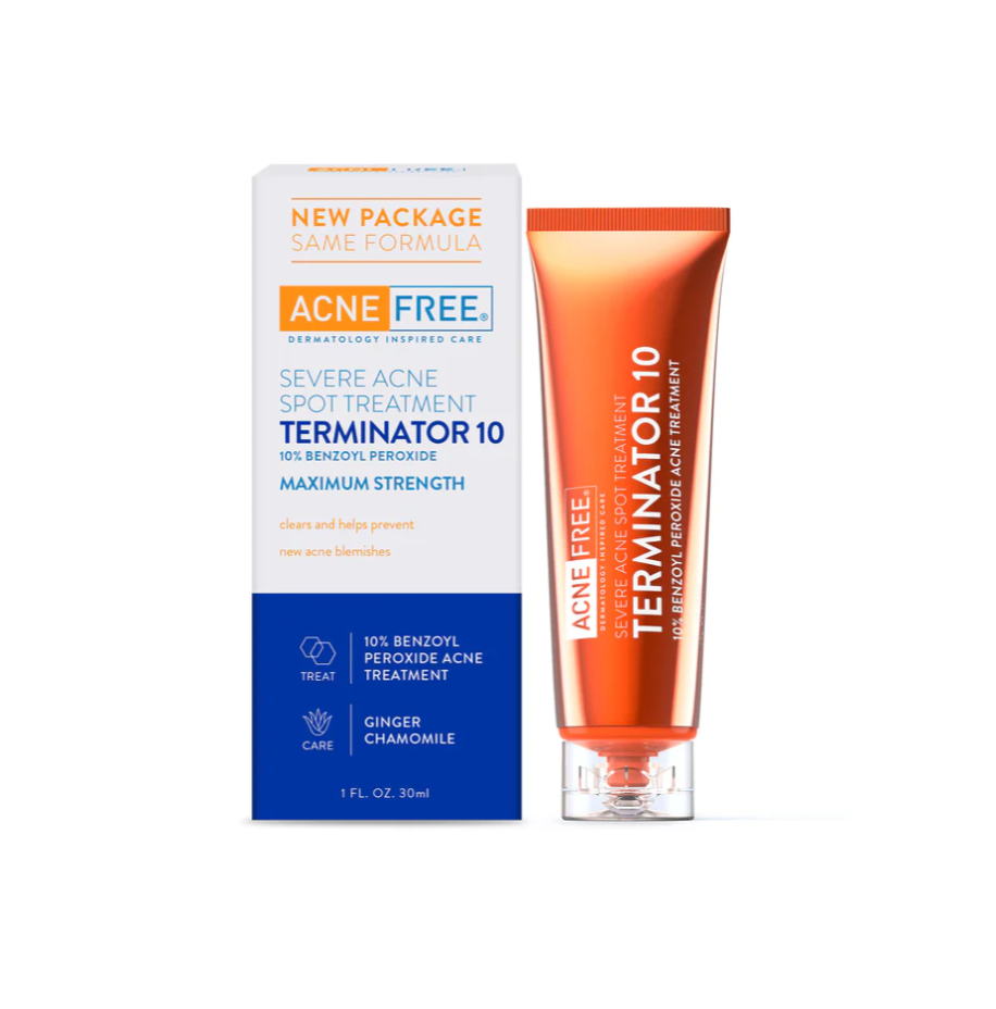 AcneFree Terminator 10 Acne Spot Treatment with Benzoyl Peroxide ...