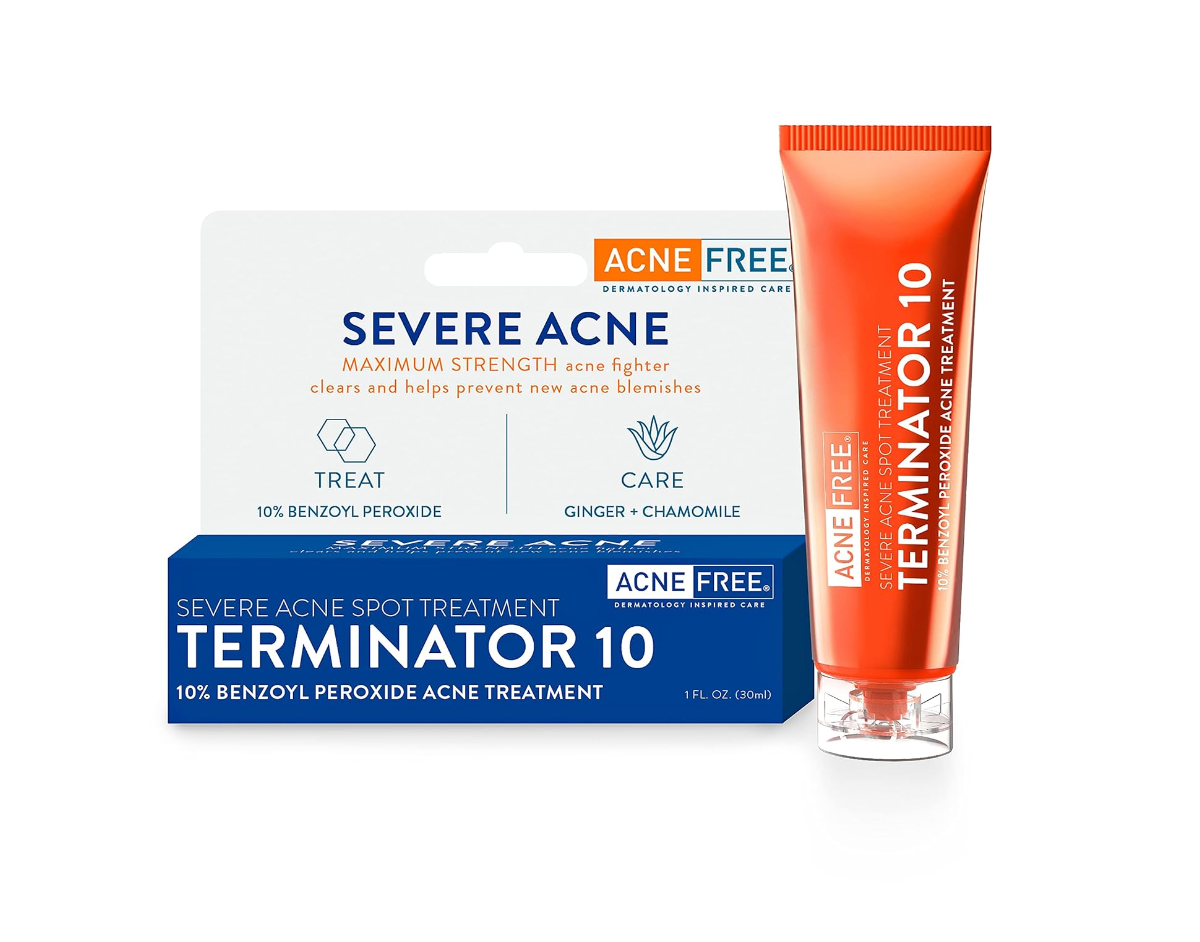 AcneFree Terminator 10 Acne Spot Treatment with Benzoyl Peroxide ...